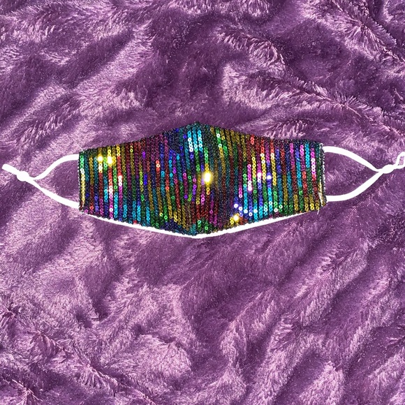 Accessories | Sequin Face Mask Multi Color | Poshmark